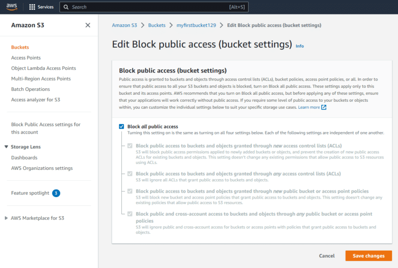 Configure S3 permissions and access controls - Server Academy